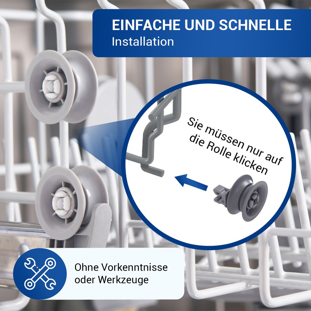 Rollen 4x passend wie Bosch 00611666 00165313 | Kaufland.de