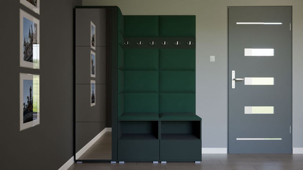 Šatní set Nela II se zrcadlem, čalouněná | Kaufland.cz