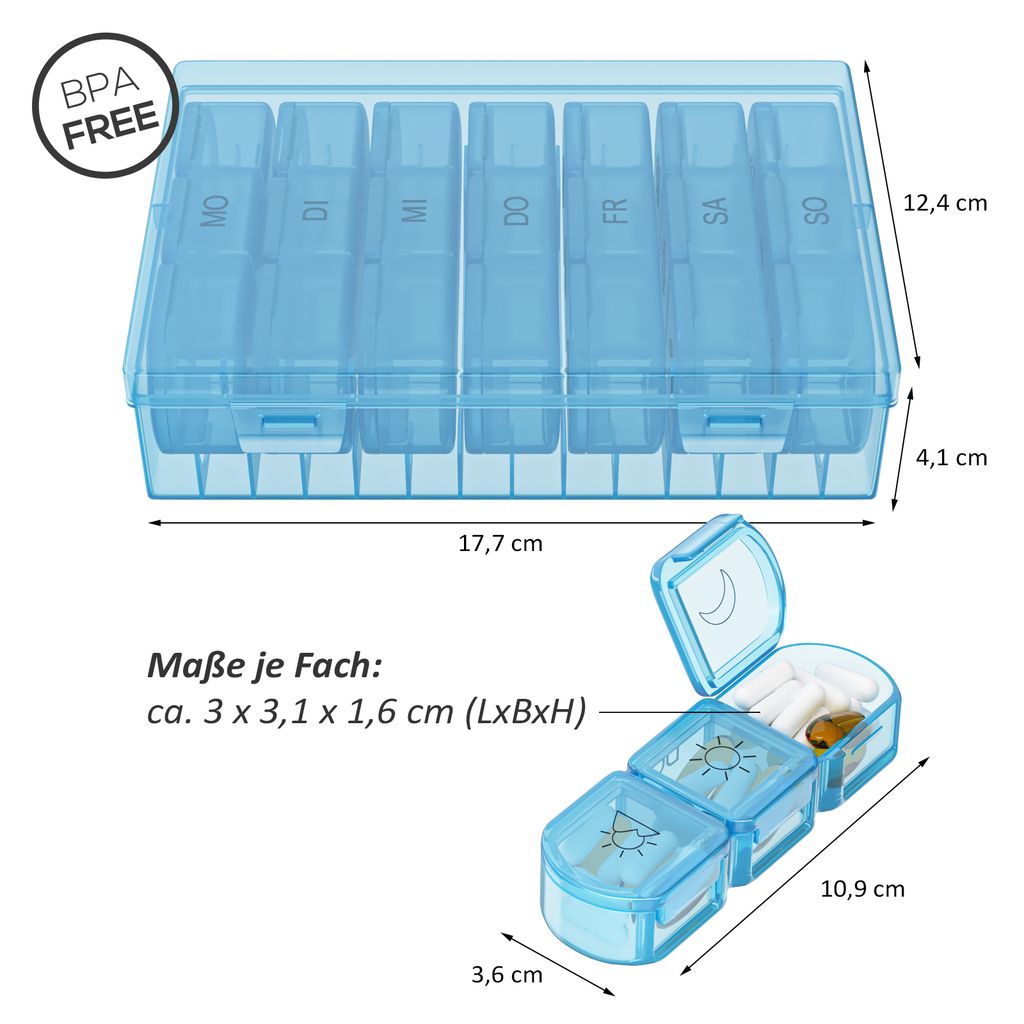 WELLGRO Tablettenbox für 7 Tage - Pillendose | Kaufland.de