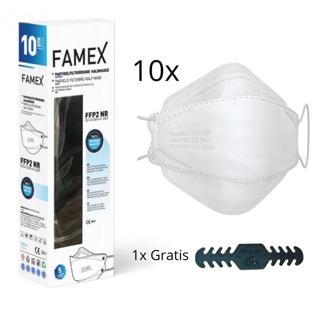 10x Famex Premium FFP2 Atemschutz Maske 3D | Kaufland.de