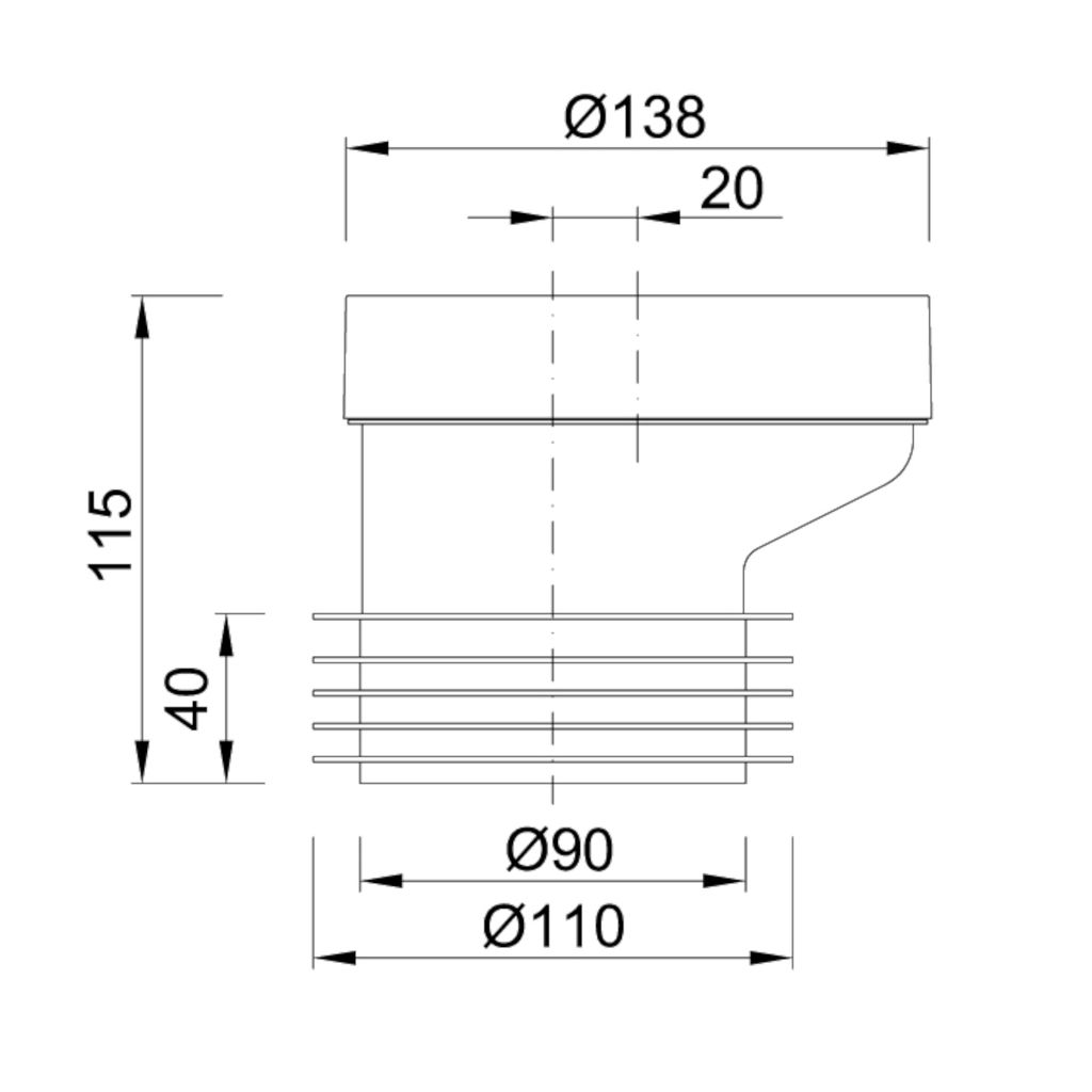 WC Anschlussstutzen Anschluss Toilette Rohr | Kaufland.de