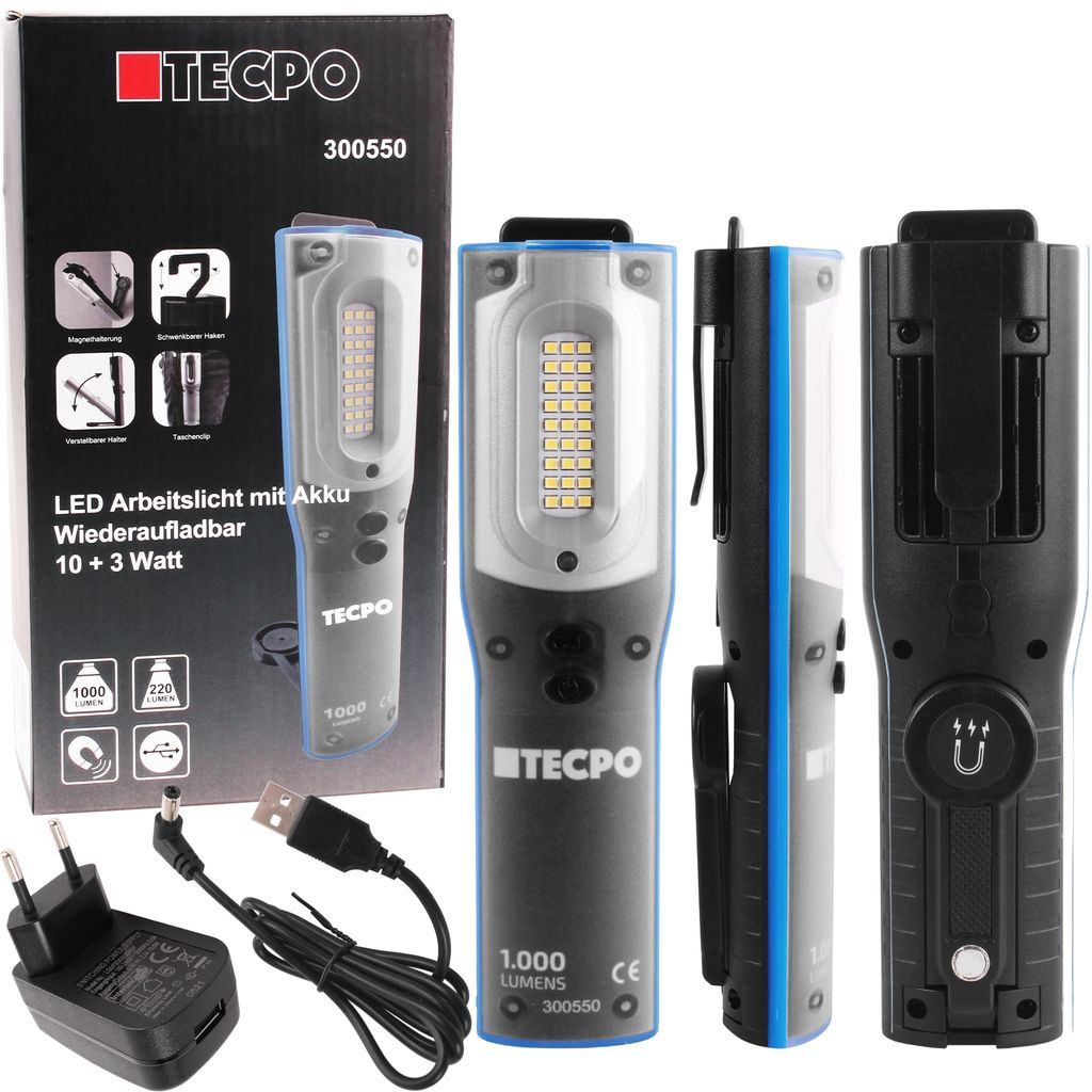 TECPO LED Akku Handlampe 1000 Lumen IP54 + | Kaufland.de
