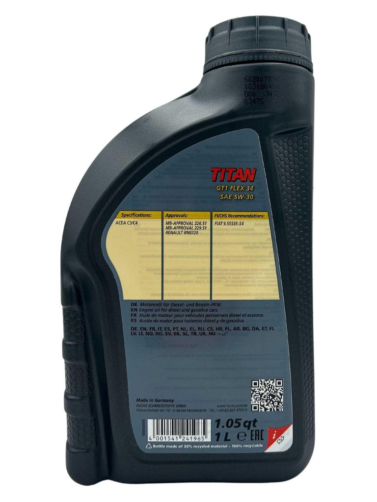 Fuchs Titan GT1 Flex 34 5W-30 1 Liter Motoröl | Kaufland.de