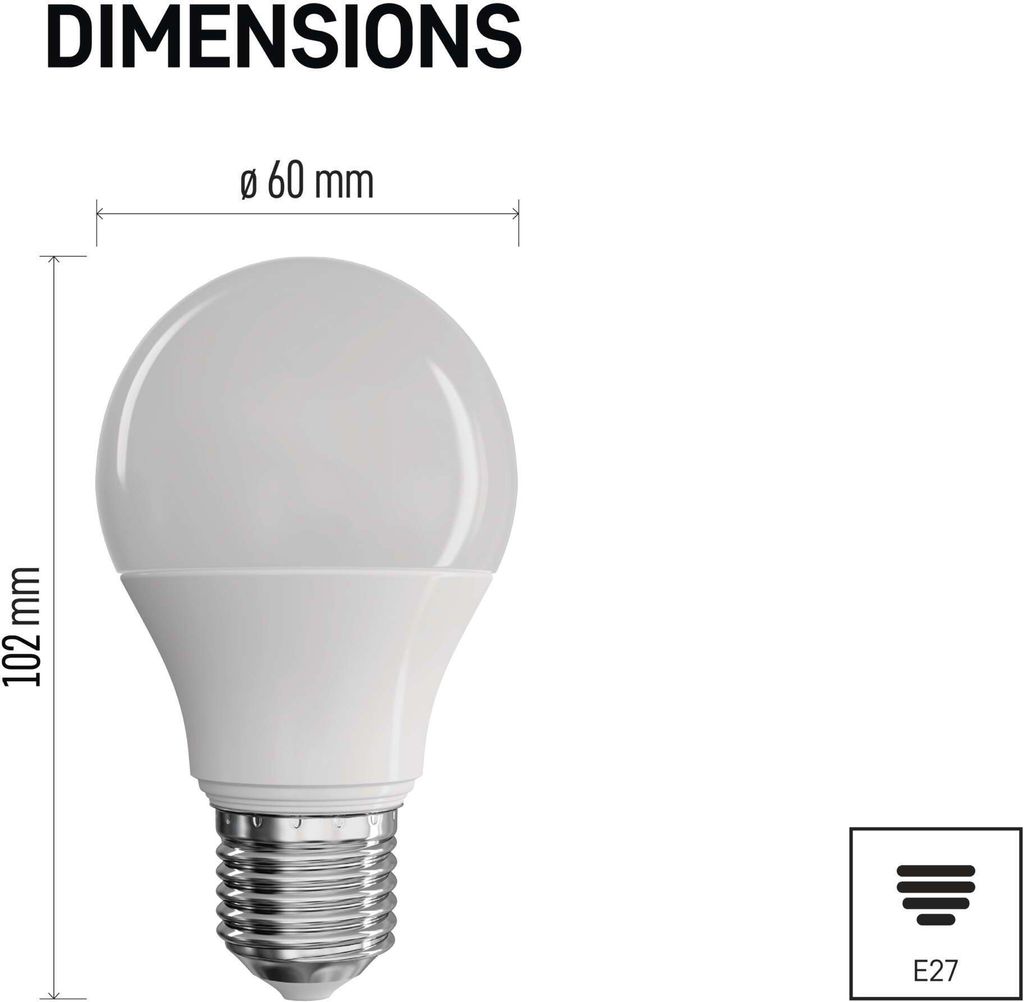 EMOS LED žiarovka Classic A60 / E27 / 8,5 W | Kaufland.sk