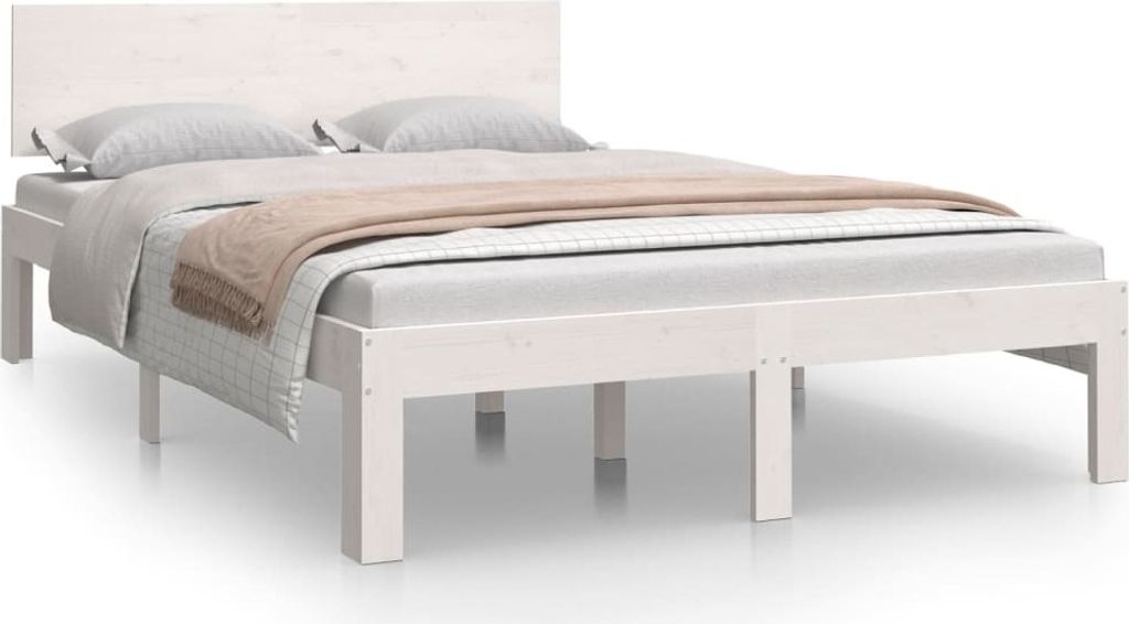 vidaXL Postel z masivu bílá 120x190 cm | Kaufland.cz