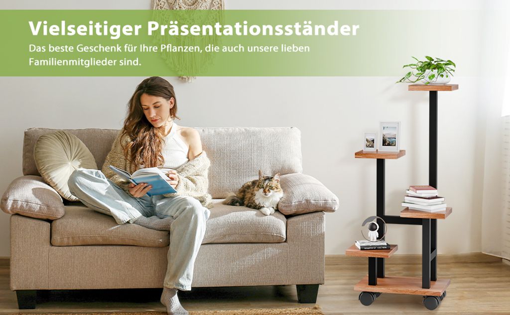 CMYbabee Hölzern Blumenständer mit Rollen, 5 | Kaufland.de