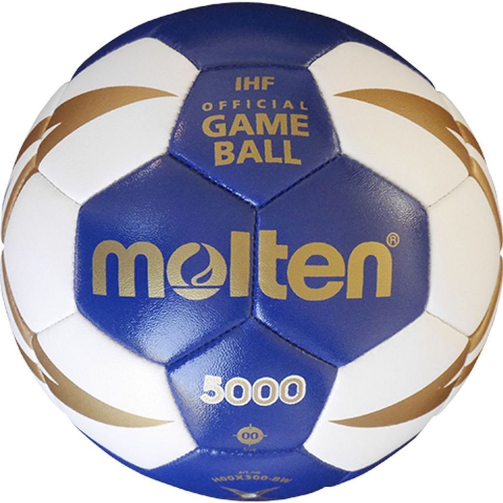 Molten Handball H00X300-BW Spielball blau weiß gold Gr 0