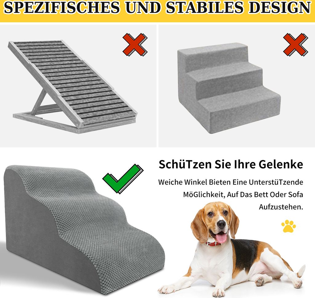 Hundetreppe groß 3 Stufen, rutschfeste | Kaufland.de