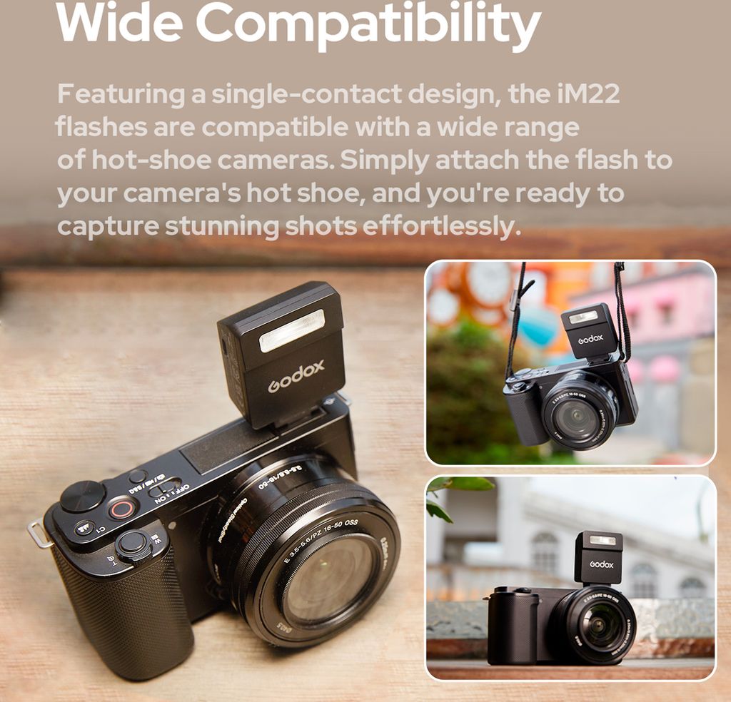 Godox iM22 mini blesk pro fotoaparáty, | Kaufland.cz