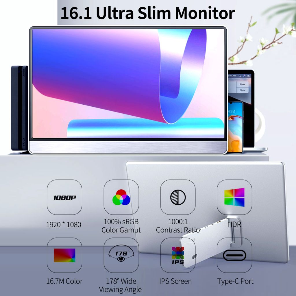 16,1 Zoll Ultra-Slim-Monitor mit Typ-C | Kaufland.de