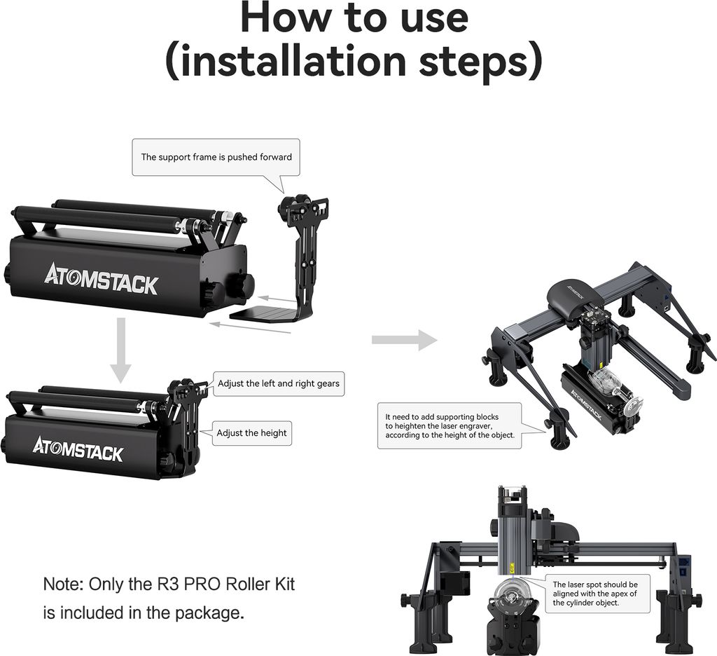 ATOMSTACK R3 PRO Rotačný valec, rotačný | Kaufland.sk
