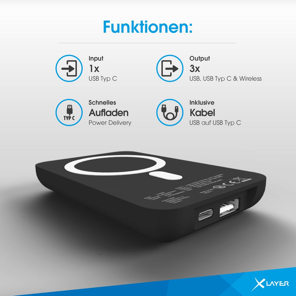 Xlayer Powerbank MagSafe 5000 mAh PD 20W | Kaufland.de