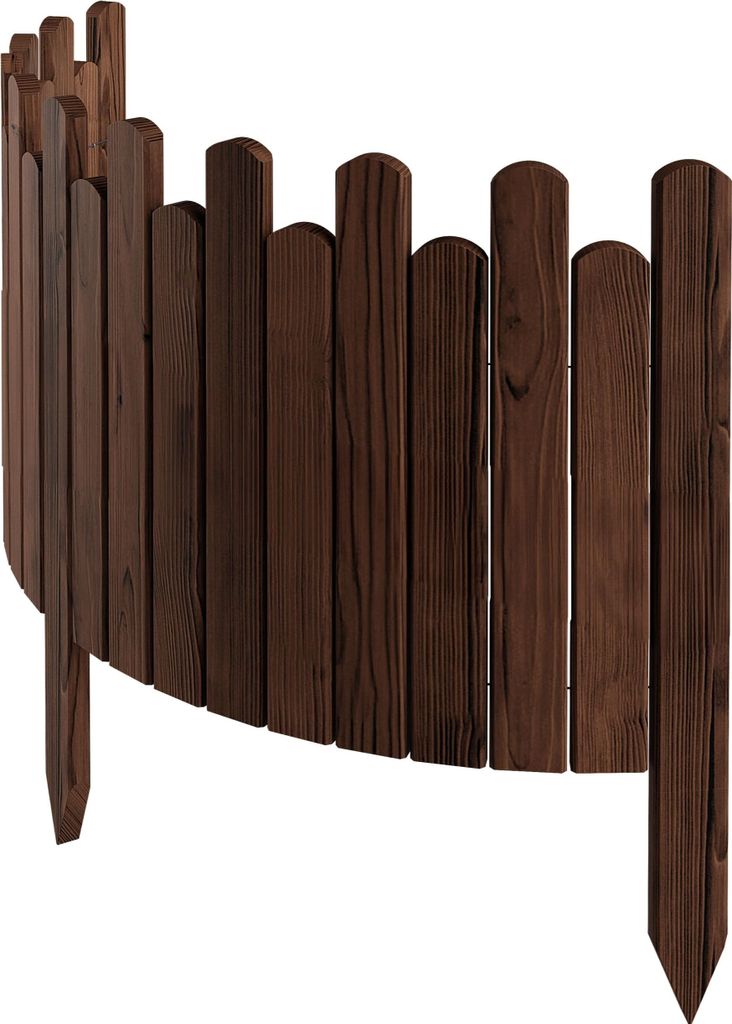 Bordure de Jardin en Bois Clôture d'Extérieur 100 cm x 40