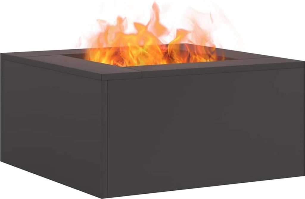 vidaXL Foyer Noir 60 x 60 x 30 cm Acier laminé à froid