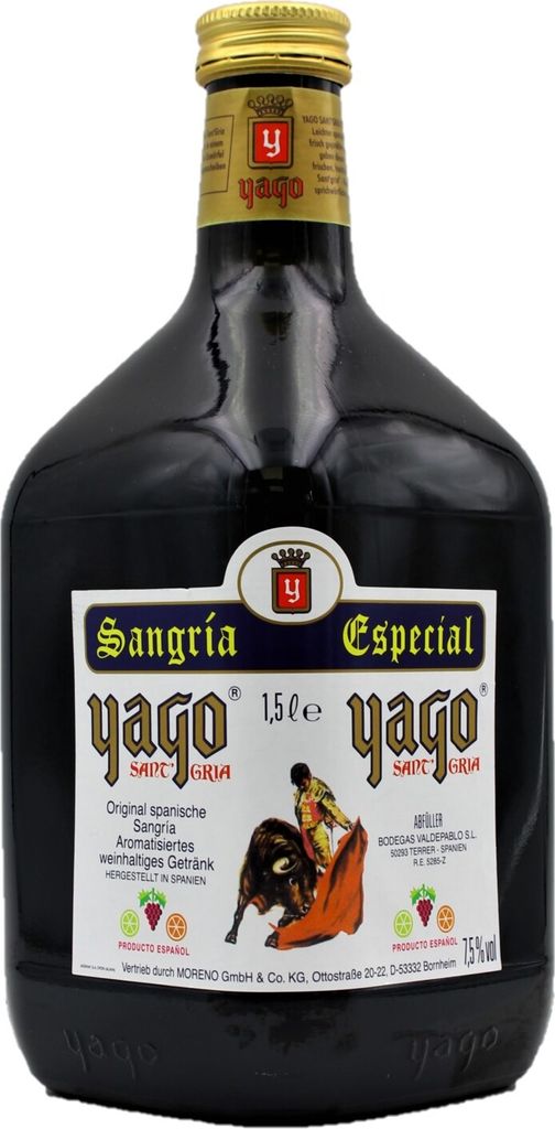 Yago Sangria Especial 1,5l Neue Flasche