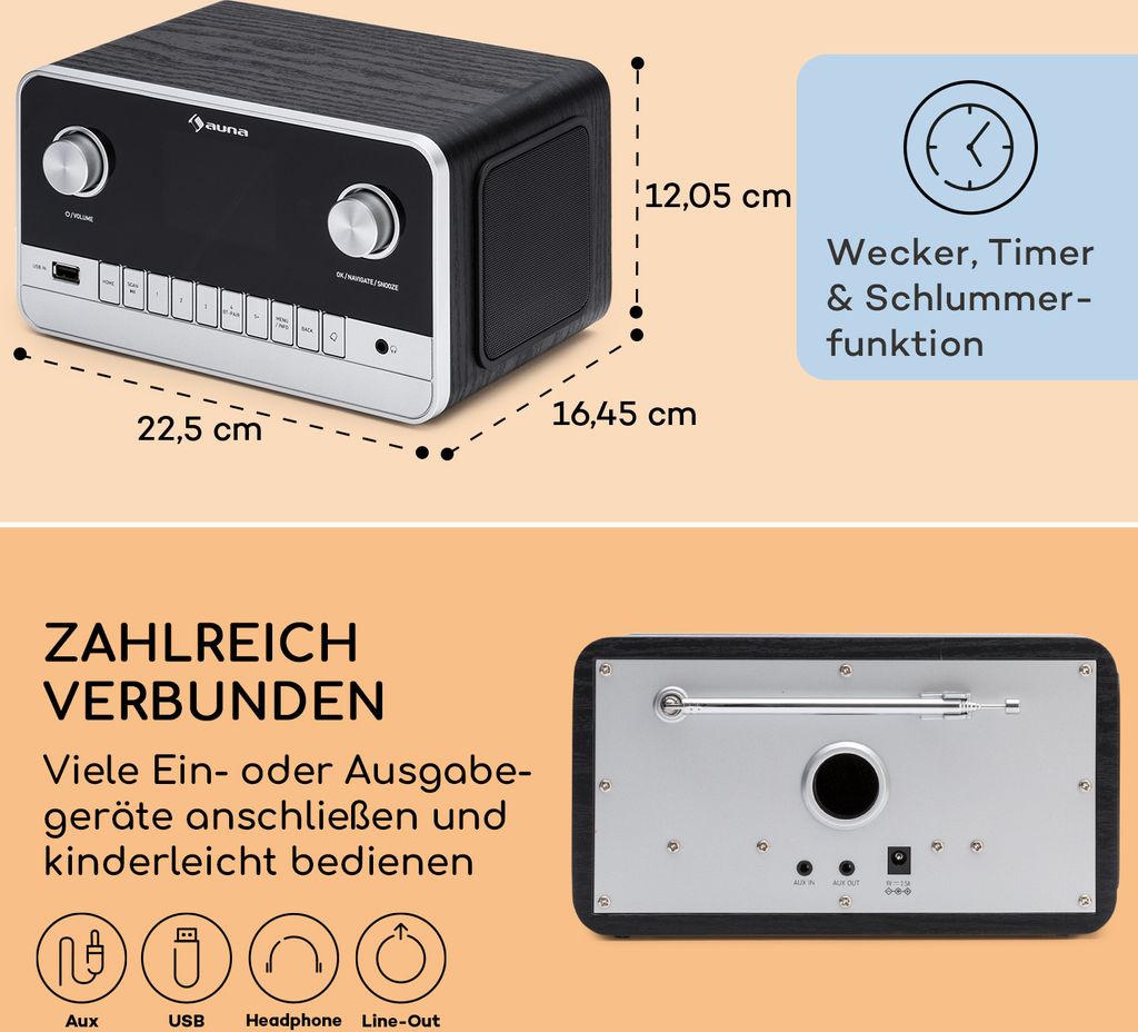 Auna Radio für Küche & Bad, Aufladbares | Kaufland.de