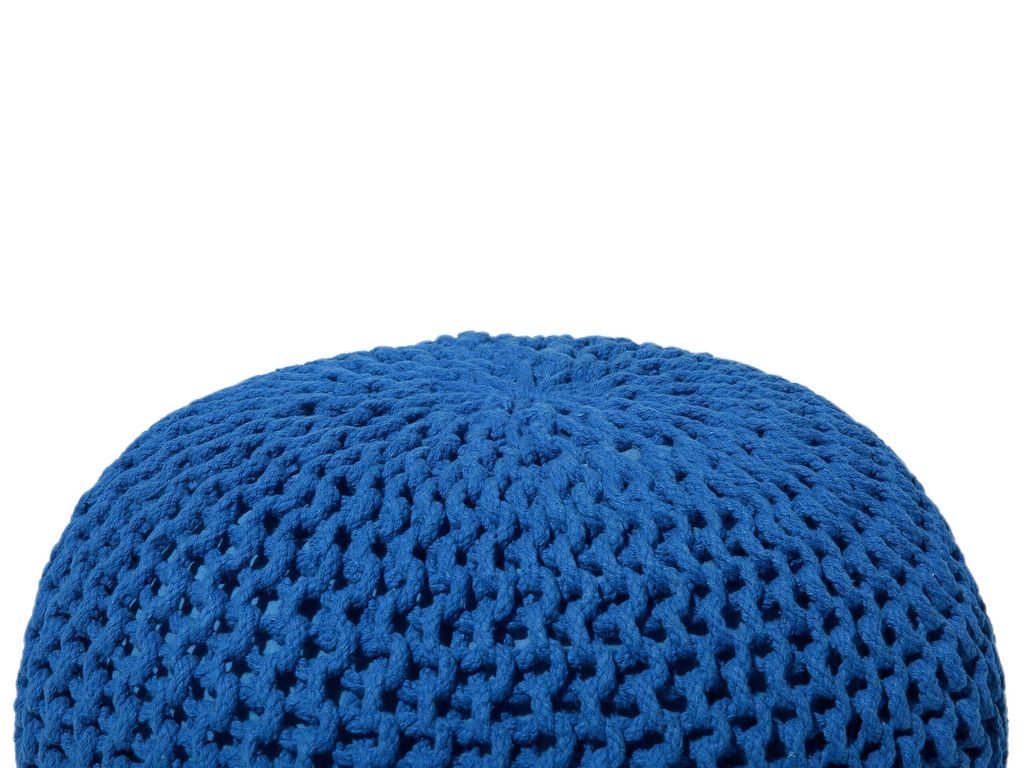 BELIANI Puf taburetka modrá okrúhla bavlnená | Kaufland.sk