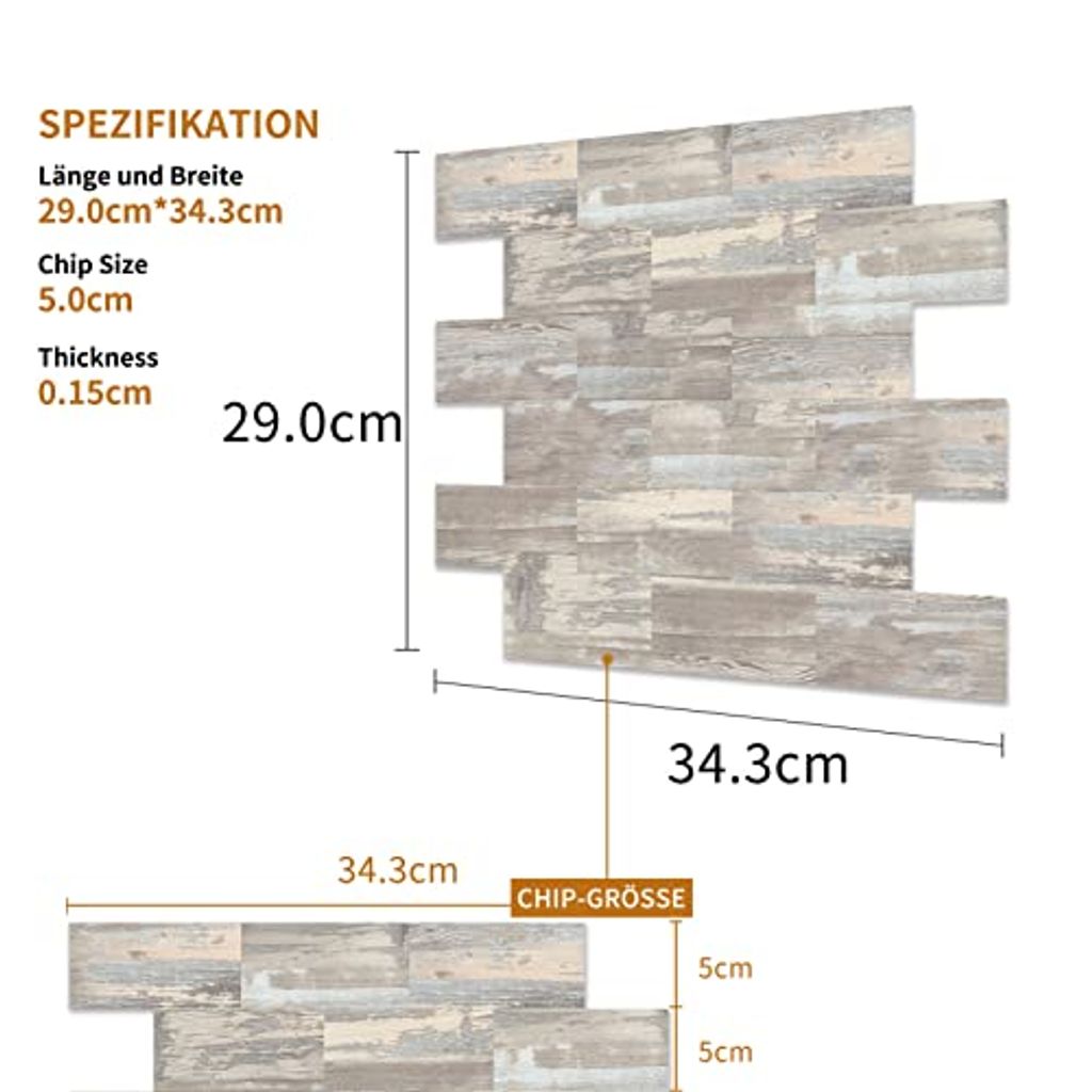 TRMLBE Fliesenaufkleber PVC Wandfliesen | Kaufland.de