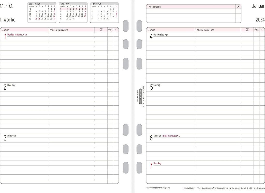 CHRONOPLAN Wochenplan 2024 1 Woche/2 Seiten | Kaufland.de
