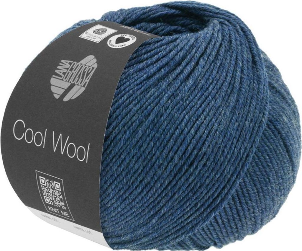 Lana Grossa - Cool Wool Melange 1490 dunkelblau meliert