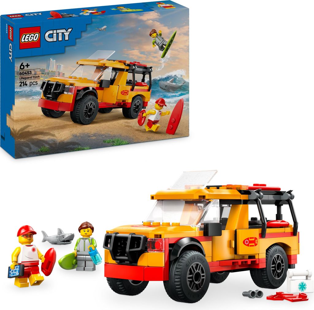 LEGO City Bauset 60453 – Rettungsschwimmer Geländewagen,
