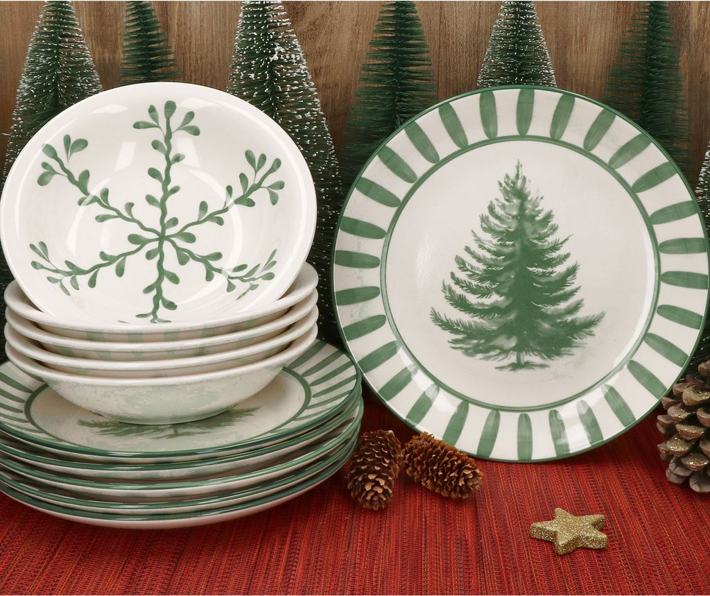 12tlg Tafelservice Tanne grün 6 Personen | Kaufland.de