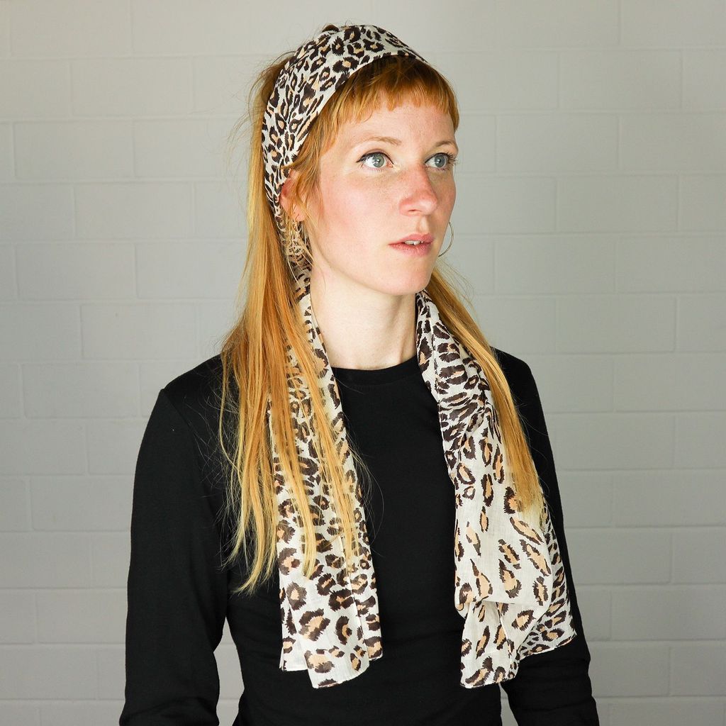 Schal - Leopard Muster 2 beige - schwarz - | Kaufland.de