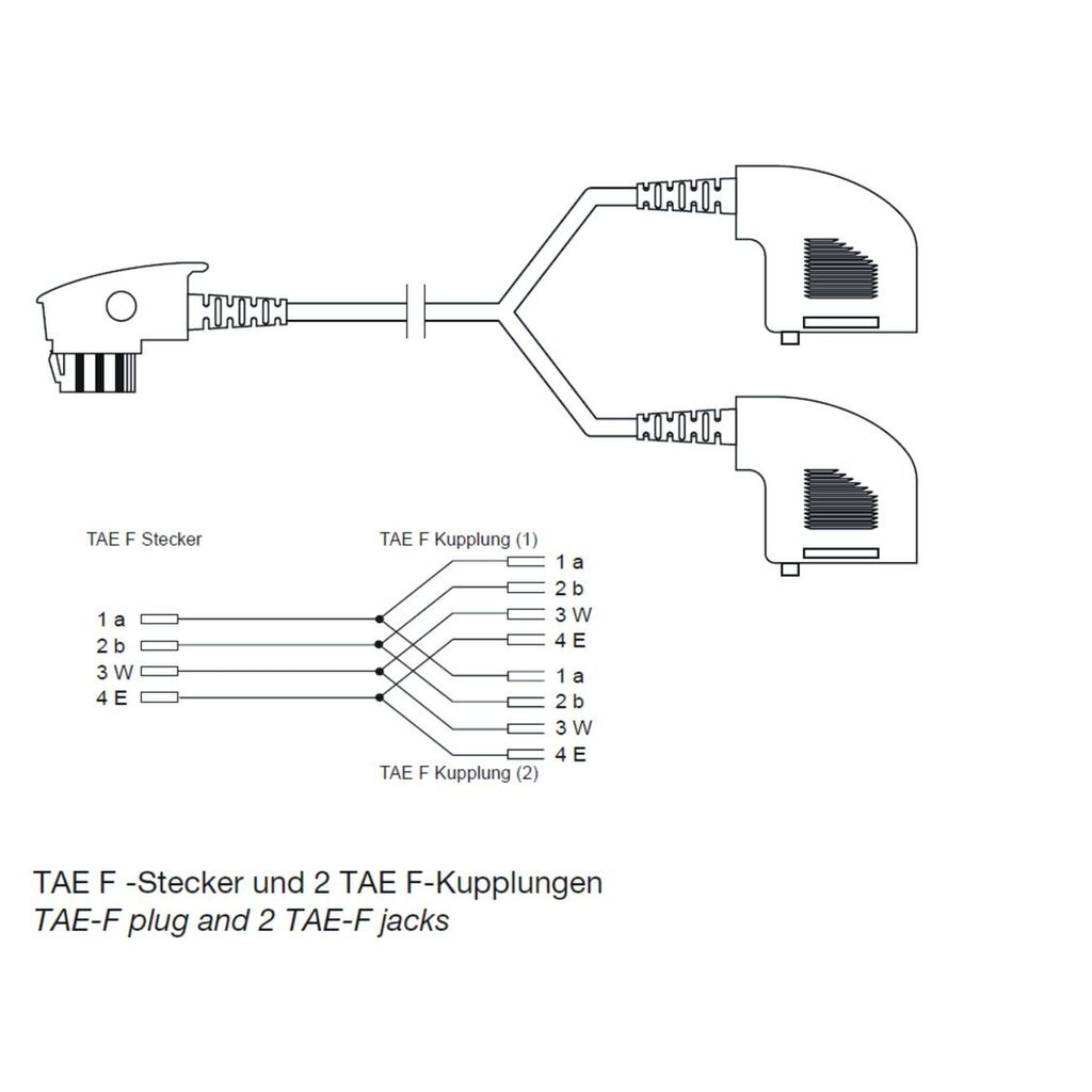 TAE F-Stecker / 2 TAE F-Kupplungen 0,2m | Kaufland.de