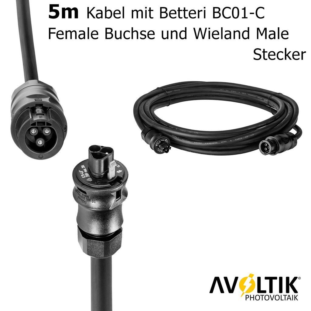 Solarkabel 5M Betteri BC01 Buchse auf Wieland | Kaufland.de