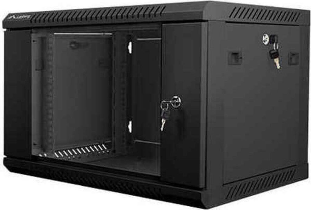 Nástěnný rack 19'' 6U 600X450mm černý flat | Kaufland.cz