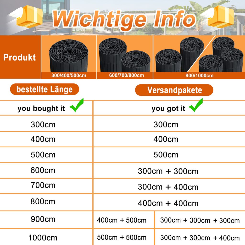 UISEBRT Privacy screen mat PVC plot antracit | Kaufland.cz