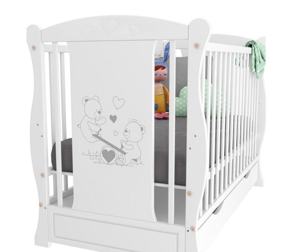 Bobas dětská dřevěná postýlka Máša, medvídek | Kaufland.cz