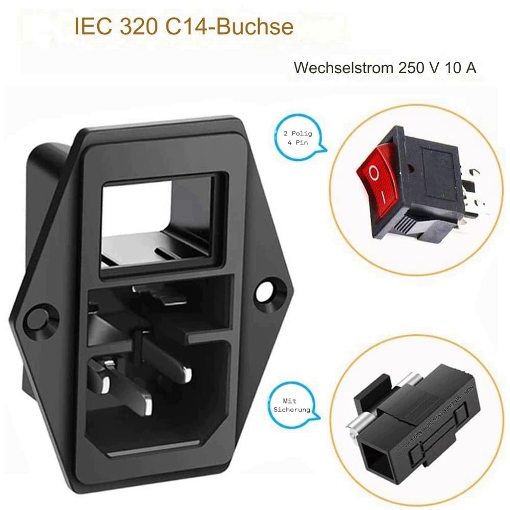 Kaltgeräte Einbau-Buchse C14, mit Grünem | Kaufland.de