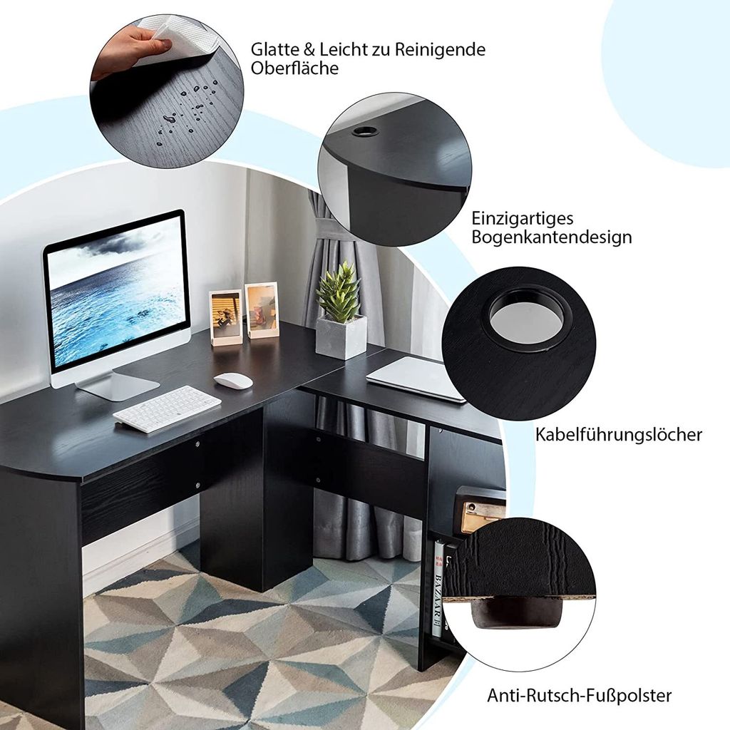 GOPLUS L-förmig Computertisch, Arbeitsplatz | Kaufland.de