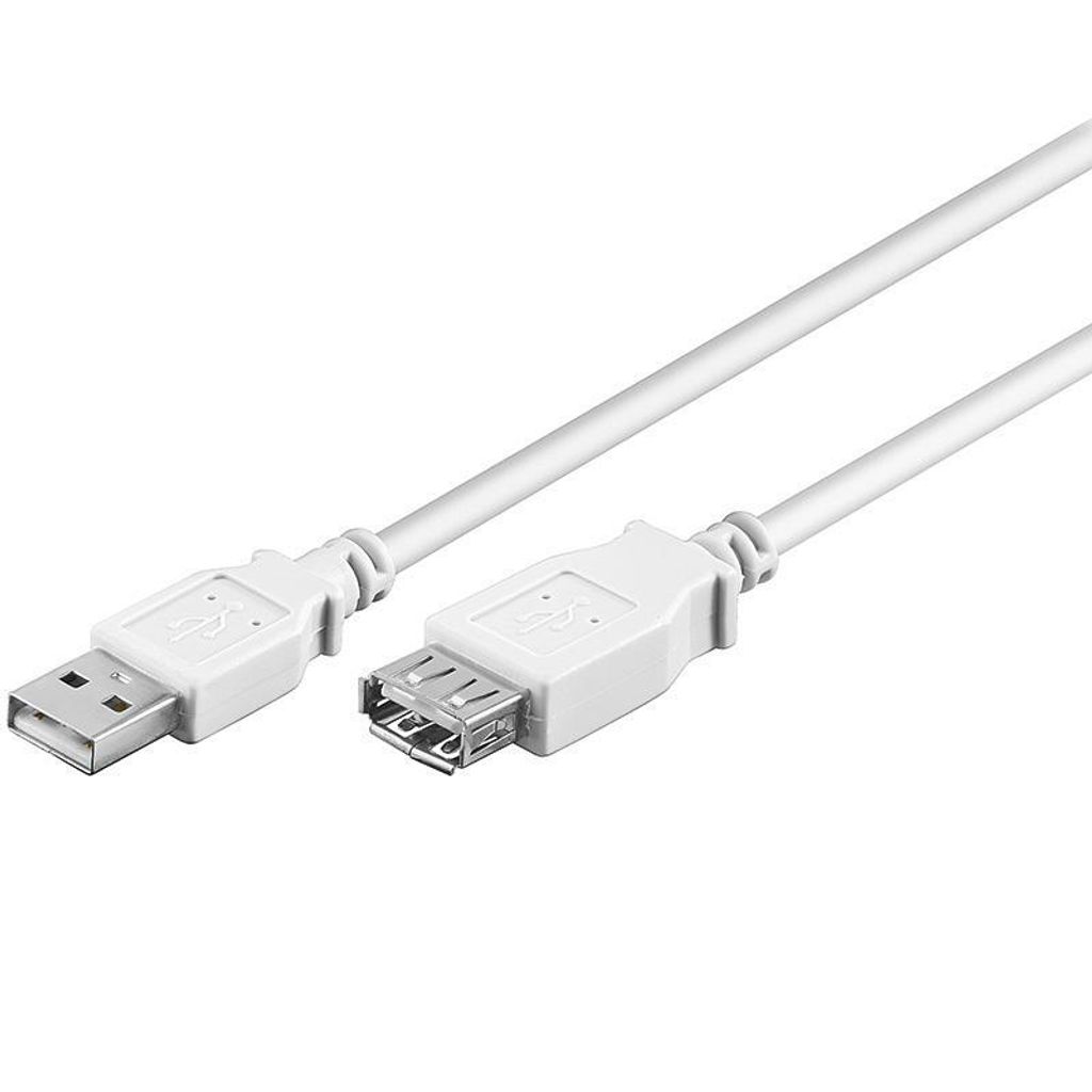 Prodlužovací kabel USB 2.0 Hi-Speed, bílý | Kaufland.cz
