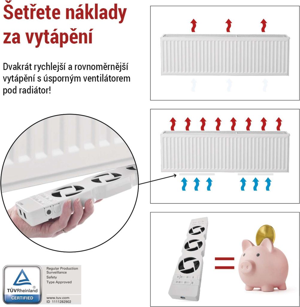 Ventilátor pod radiátor Emos Mono biela | Kaufland.sk