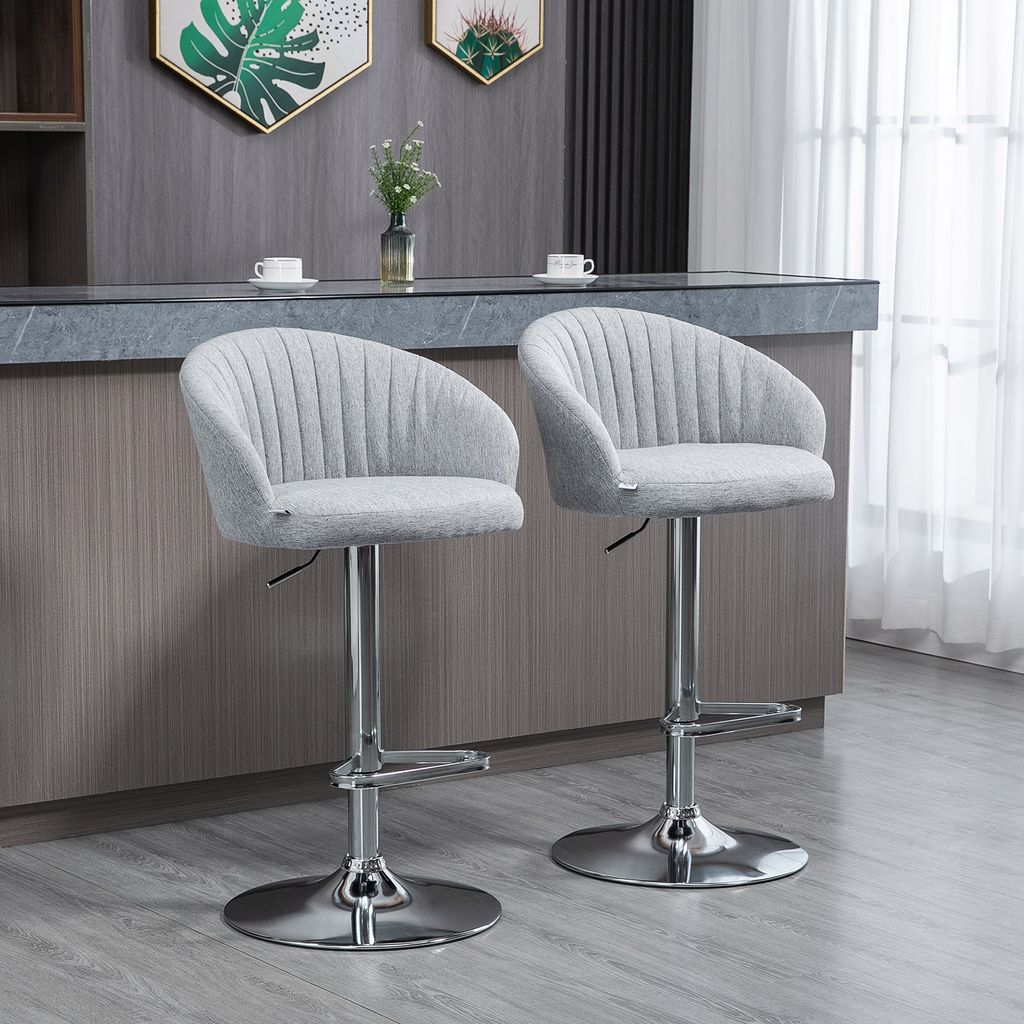 HOMCOM 2er-Set Barhocker, Barstuhl mit Lehne, | Kaufland.de