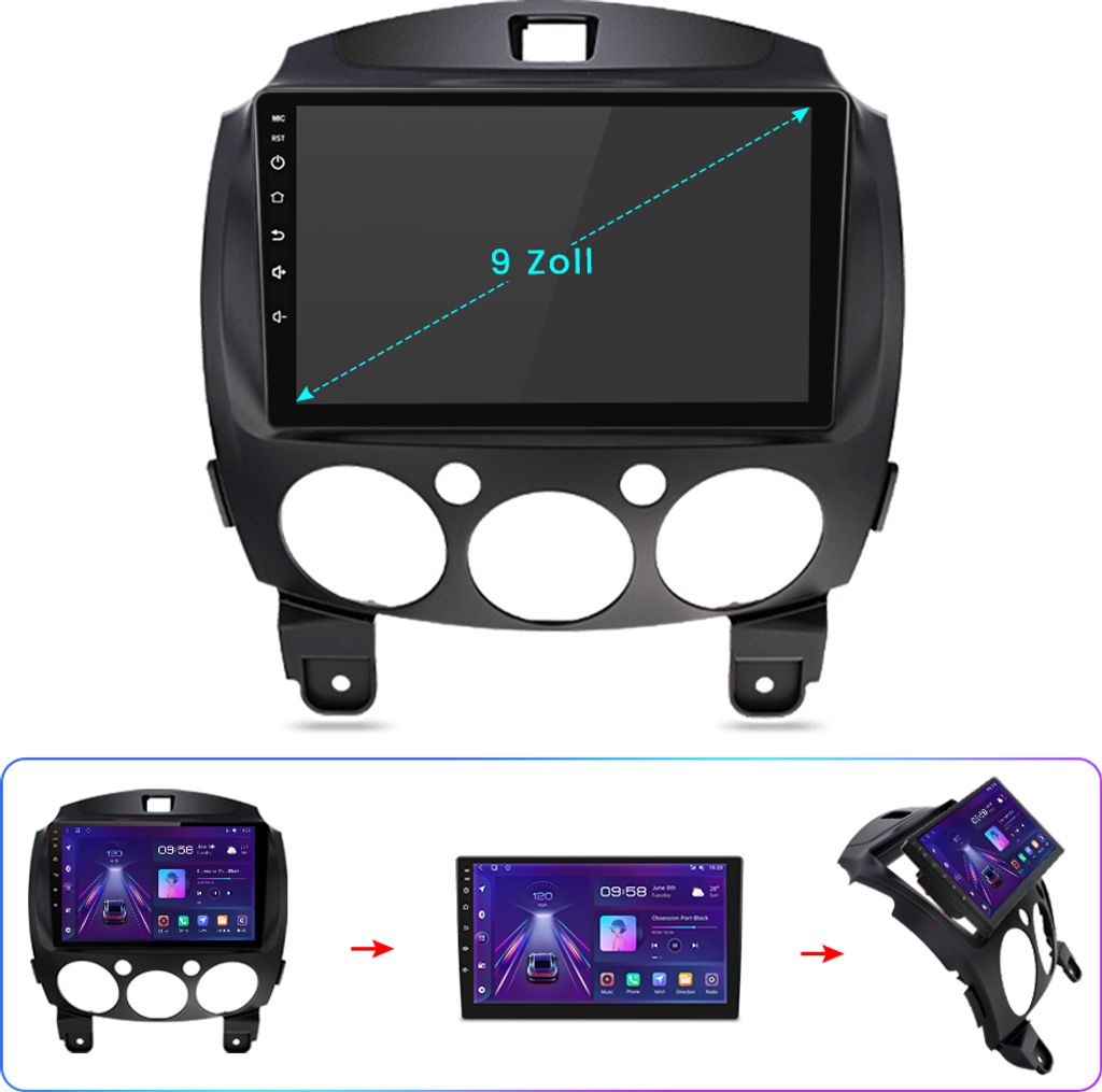 Carplay Auto DAB NAVI pro Mazda 2 2007-2013 | Kaufland.cz