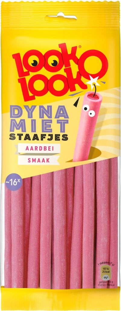 Look-O-Look Dynamitstange Erdbeere 15 x 110 Gramm