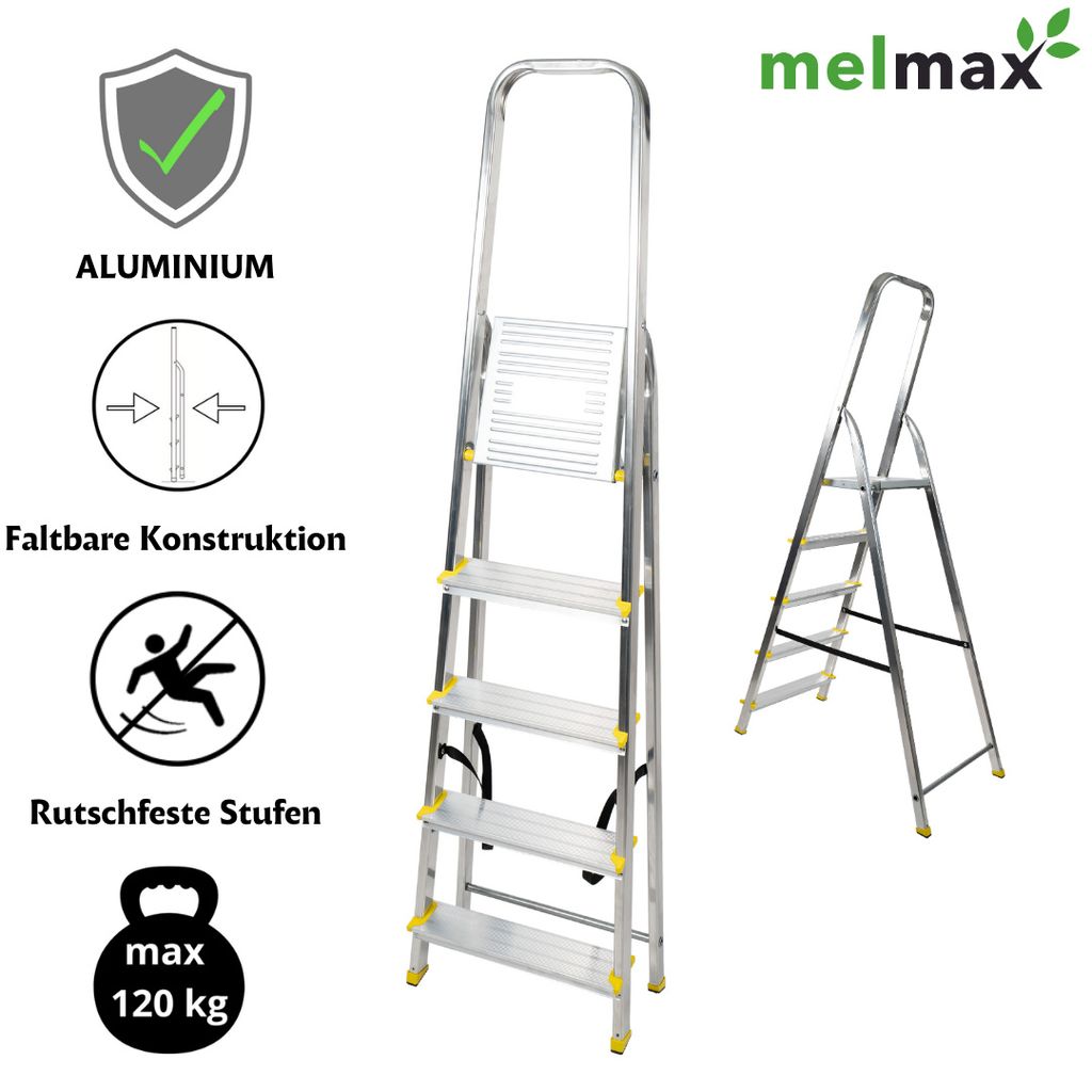 MELMAX - ALULEITER 5-Stufen, Stehleiter bis | Kaufland.de