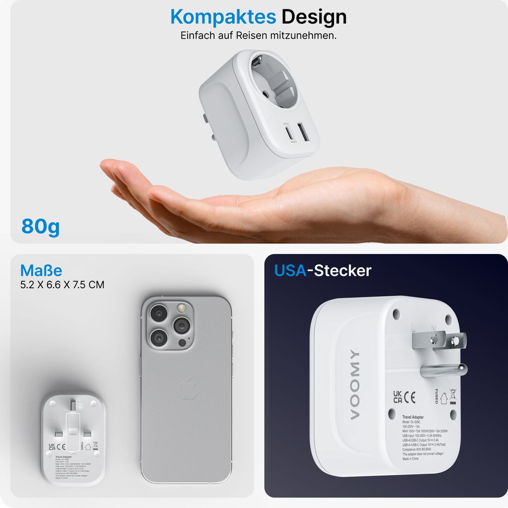 VOOMY Reiseadapter USA Typ B, | Kaufland.de