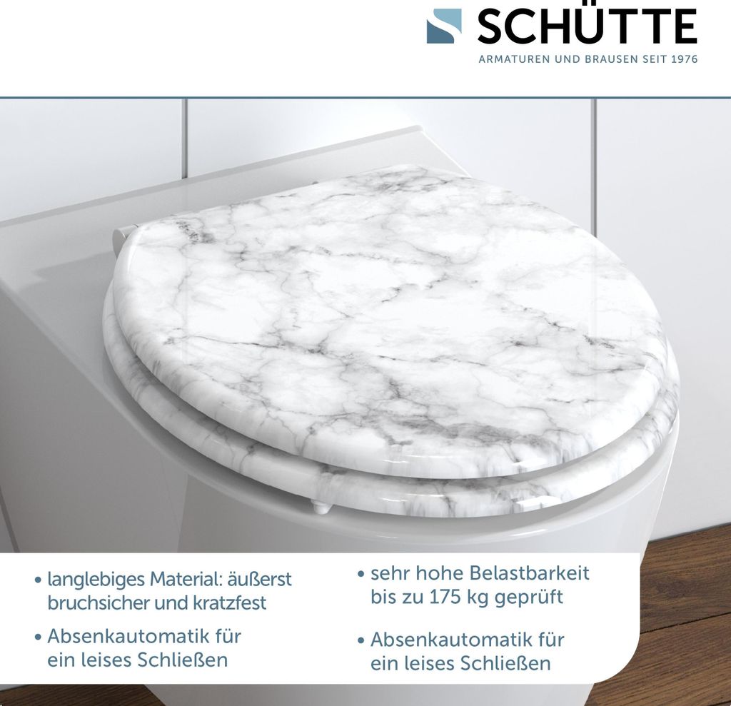 SCHÜTTE MDF WC Sitz MARMOR STONE, | Kaufland.de