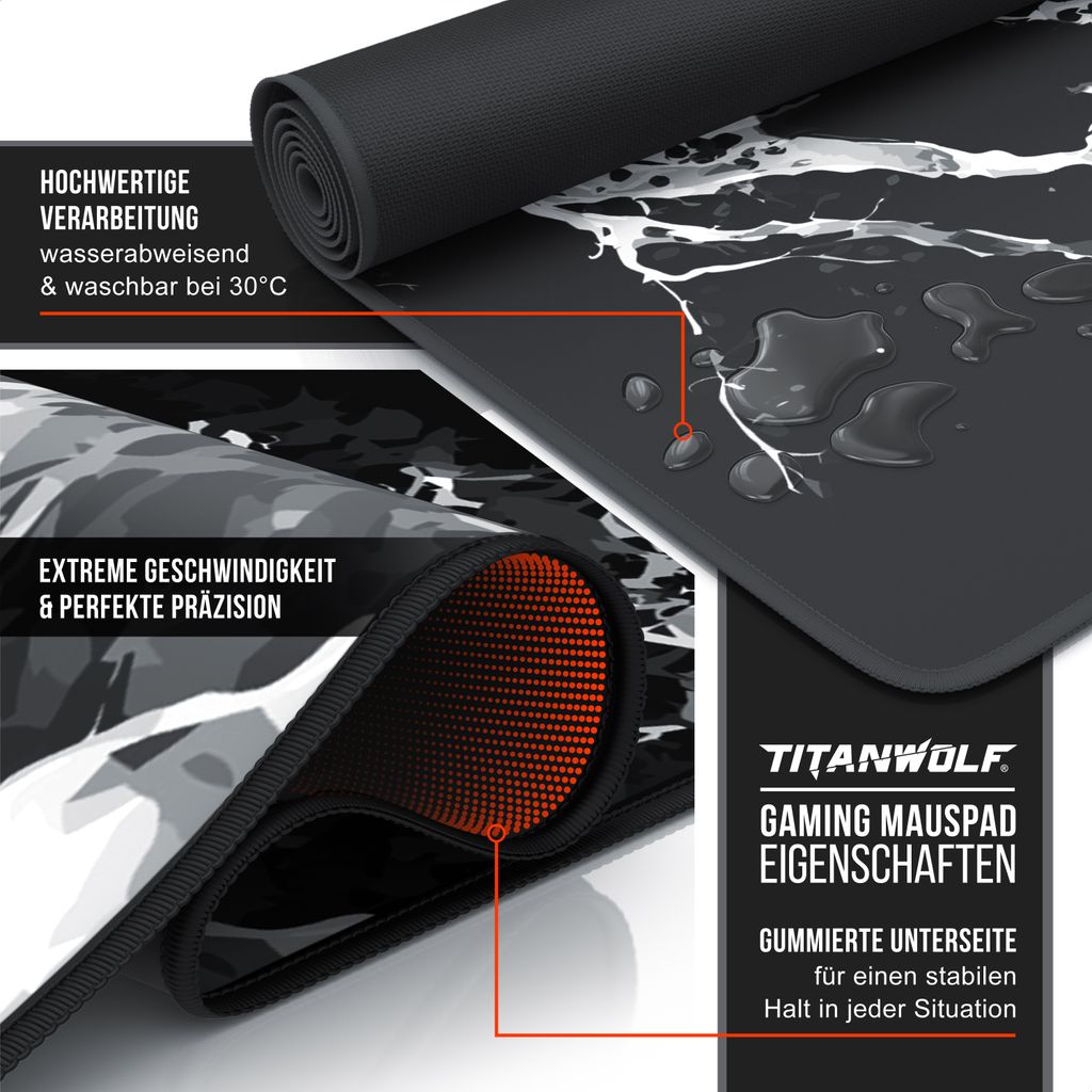 Titanwolf Gaming Mauspad XXL, 900 x 400 x 3 | Kaufland.de
