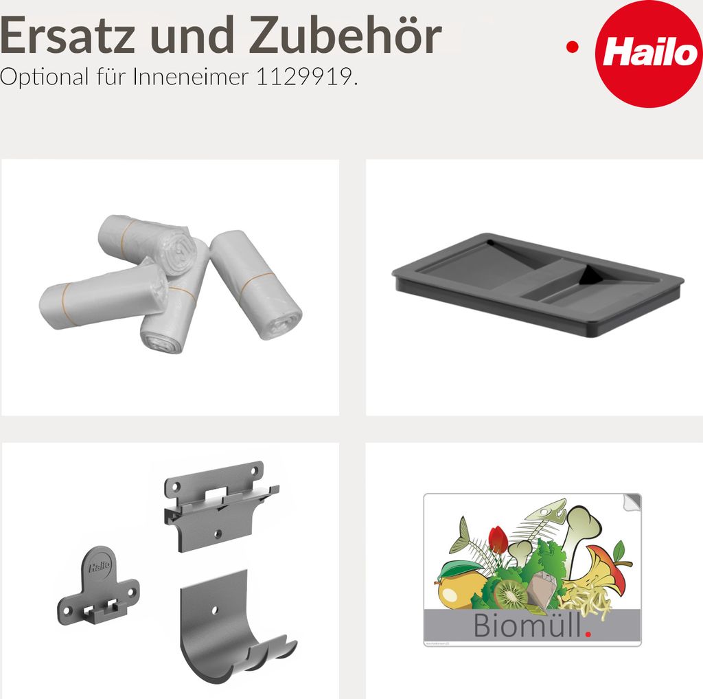 Hailo Inneneimer 1129919 dunkelgrau 10 Liter | Kaufland.de