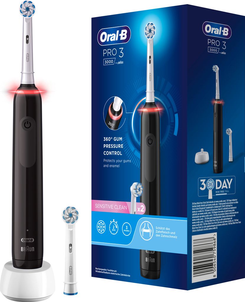 Oral-B Pro 3 3000 Sensitive Clean Black JAS22