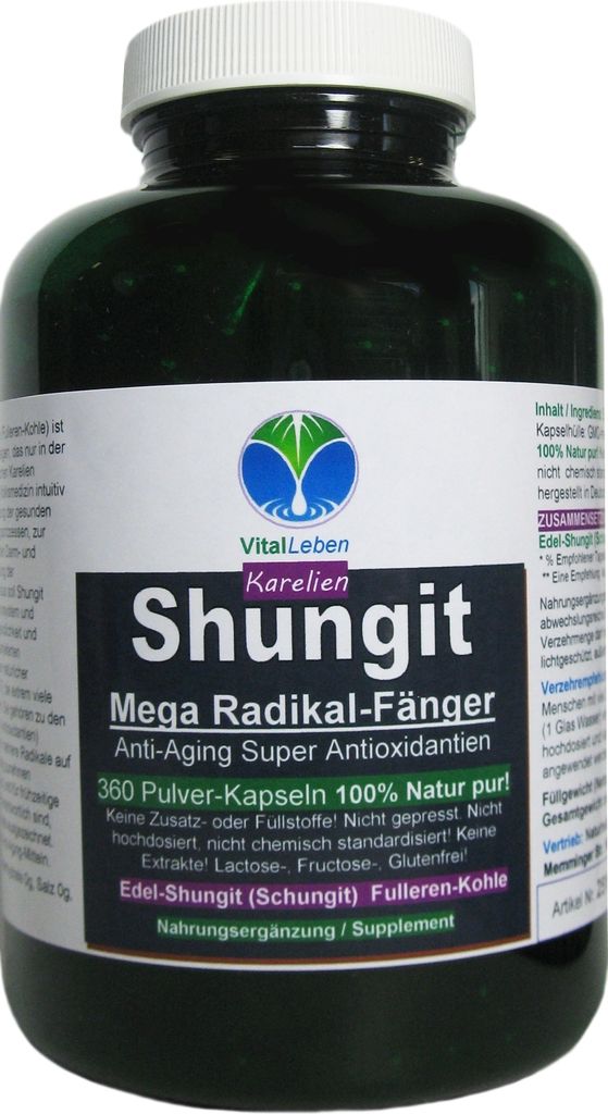 Shungit Edel Schungit 360 Pulver Kapseln. | Kaufland.de