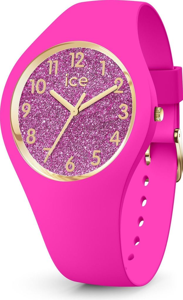 Ice-Watch Armbanduhr ICE glitter - Neon pink - Small - 3H