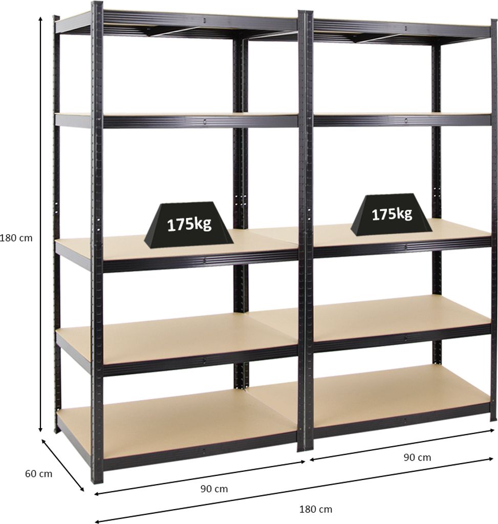 Mega Deal | 2x Schwerlastregal Odin | HxBxT | Kaufland.de