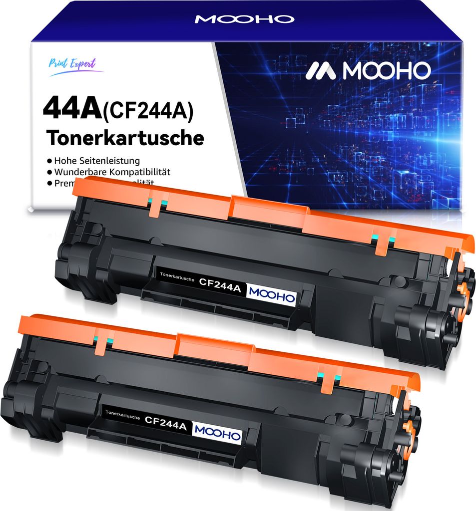 2x Schwarz CF244A Kompatibel Toner für HP 44A Laserjet Pro