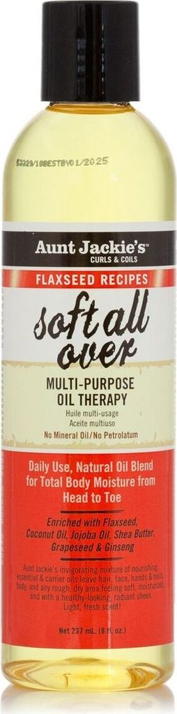 Aunt Jackie's soft all over Multi-Purpose Oil 8oz 237ml